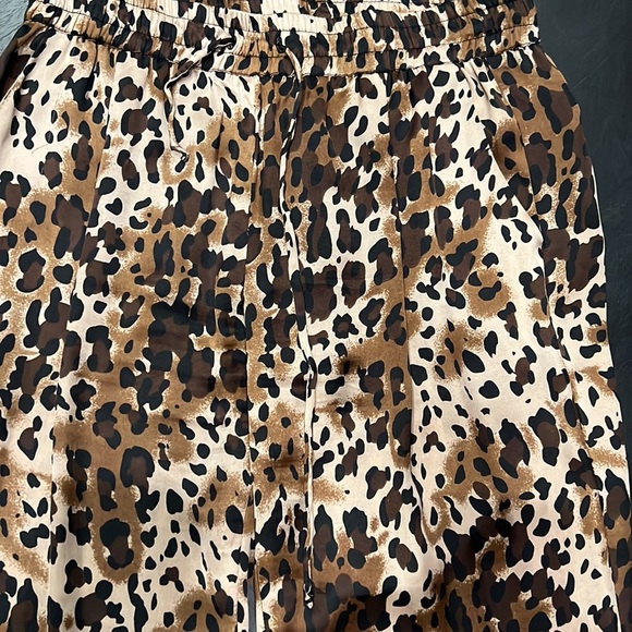 Boston Proper | Pants & Jumpsuits | Boston Proper Leopard Drawstring ...
